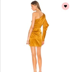 REVOLVE | Dresses | Revolve Gold Satin Dress | Poshmark